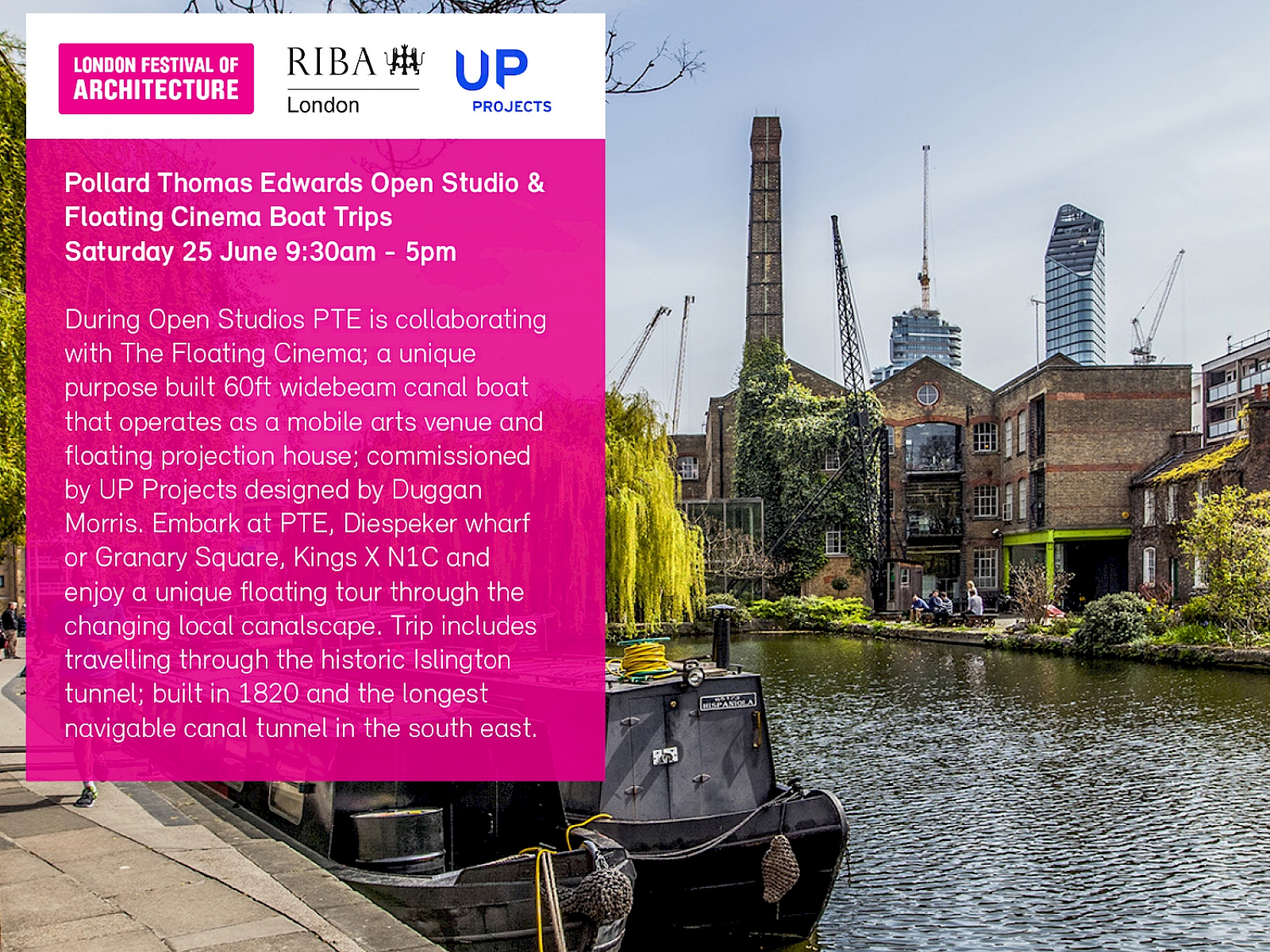 Pollard Thomas Edwards Open Studio & Floating Cinema Boat Trips ...